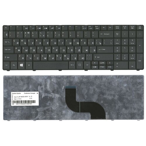 Клавиатура для ноутбука Acer Aspire E1-772G черная, версия 2