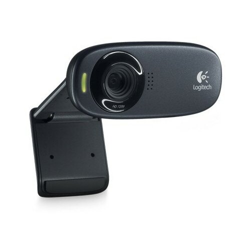 Камера Web Logitech HD Webcam, веб камера для учебы, для студентов, черный 1.2Mpix (1280x720) USB2.0 с микрофоном