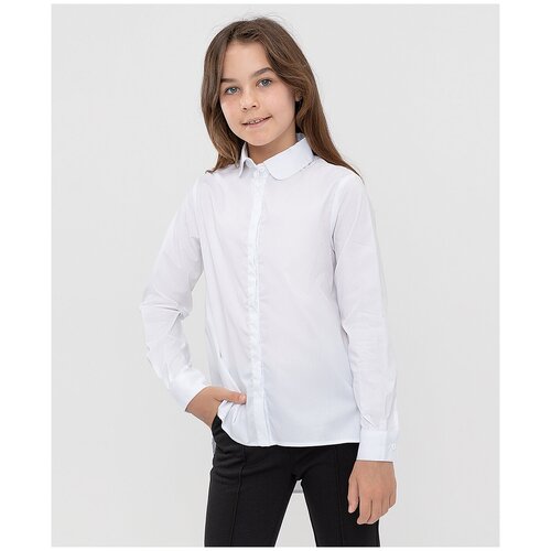 Школьная блуза Button Blue, размер 128, белый