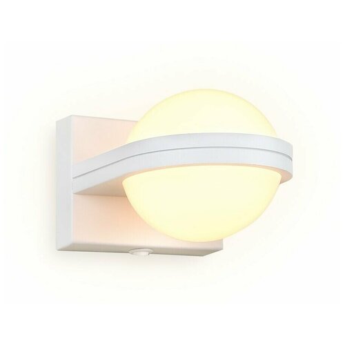 Настенный светодиодный светильник с выключателем FW555 SWH белый песок LED 3000K 5W 80*80*138