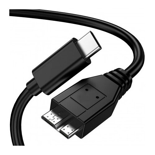 Кабель USB-C - micro USB 3.0 тип B для портативных внешних дисков, 0.3 м, KS-is