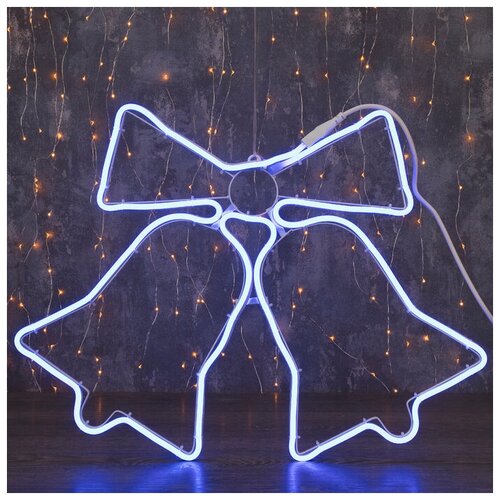 Luazon Lighting Неоновая фигура «Колокольчик», 60 × 50 см, 360 LED, 220 В, свечение синее