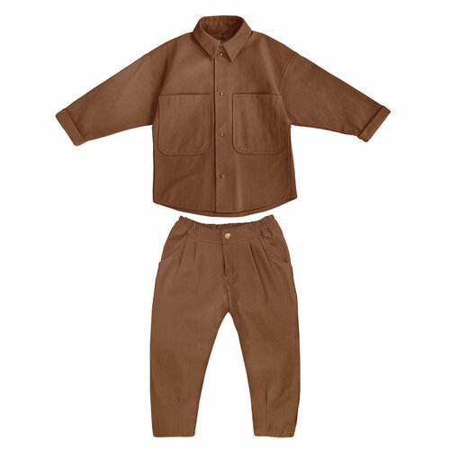 Комплект одежды Ko-ko-ko, размер 8, коричневый