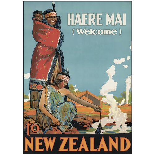 Постер / Плакат / Картина Новая Зеландия 90х120 см в подарочном тубусе
