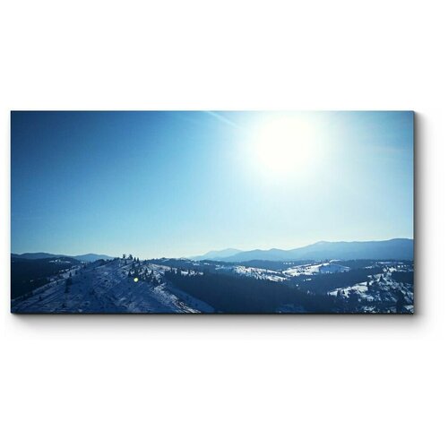 Модульная картина Зимний пейзаж 70x35
