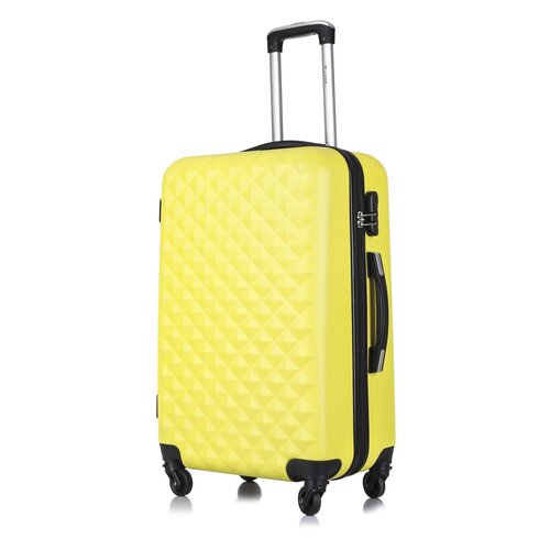 Умный чемодан L'case 4120, 81 л, размер M, желтый