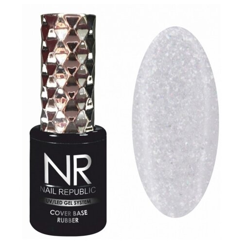 Nail Republic Базовое покрытие Cover Base Rubber Stone crumb, №33, 10 мл
