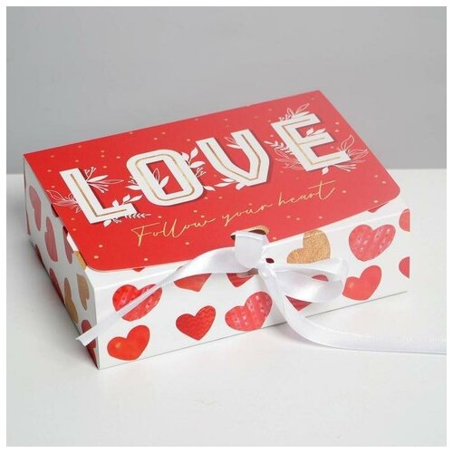 Коробка складная подарочная "LOVE", 16.5 x 12.5 x 5 см