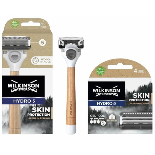 Бритвенный мужской станок Wilkinson Sword Premium Edition с 5 сменными кассетами, Германия