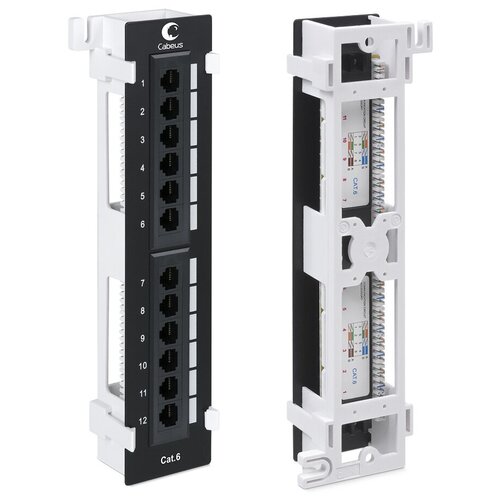 Настенная патч-панель Кат. 6 Cabeus PL-12-Cat.6-WL-Dual IDC 12 портов