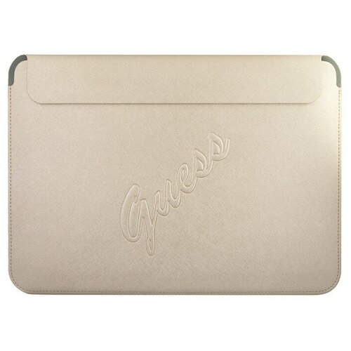 Чехол Guess Sleeve Saffiano Script logo для ноутбука до 13 дюймов, золотой