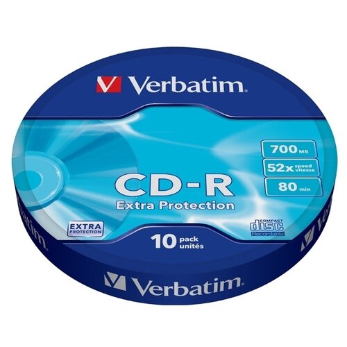 Диск CD-RVerbatim700Mb 52x Extra Protection, 10 шт.