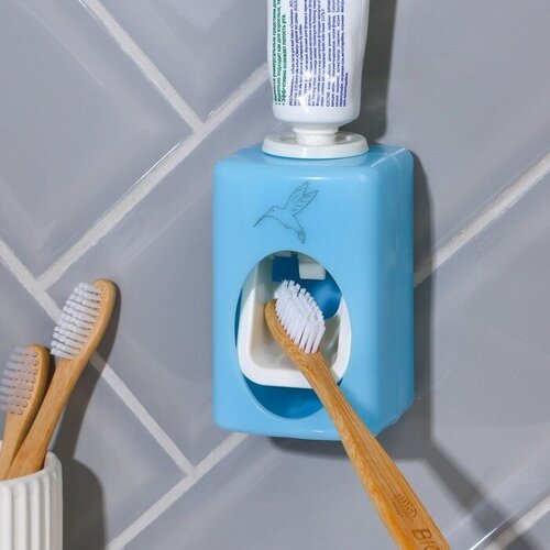 Выдавливатель для зубной пасты механический «Колибри», голубой