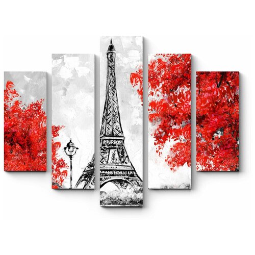 Модульная картина Краски осени в Париже 95x76