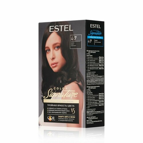 ESTEL Стойкая крем-гель краска для волос COLOR Signature, 4/7 мокко, 120 мл