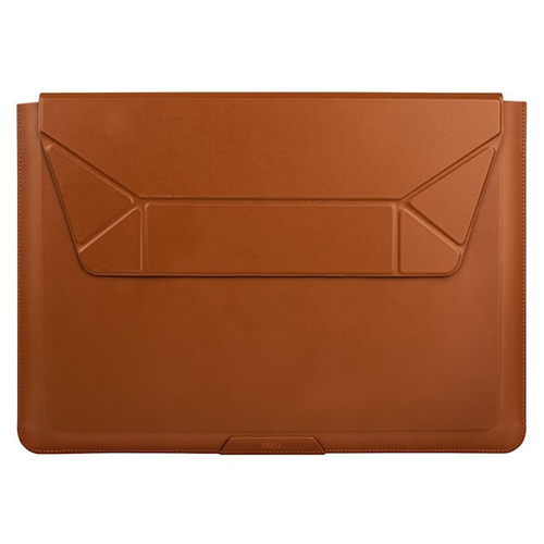 Кожаный чехол Uniq Oslo с подставкой для MacBook Pro 14" (OSLO(14)-BROWN), карамельно-коричневый