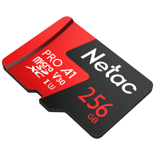 Netac карта памяти P500 Extreme Pro 256ГБ MicroSDHC Memory Card V30/A1 90-100MB/s NT02P500PRO-256G-S