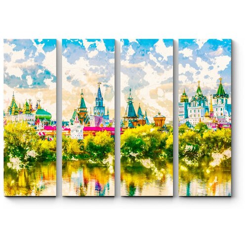 Модульная картина Измайловский Кремль солнечным днем, Москва 150x113