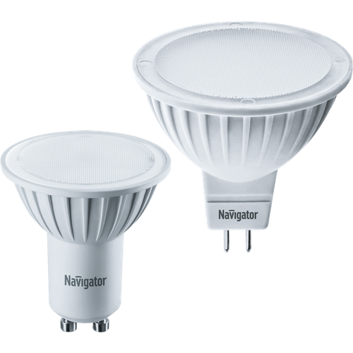 Лампа светодиодная LED 5вт 230в GU5.3 дневная | код. 18579 | NAVIGATOR (40шт. в упак.)