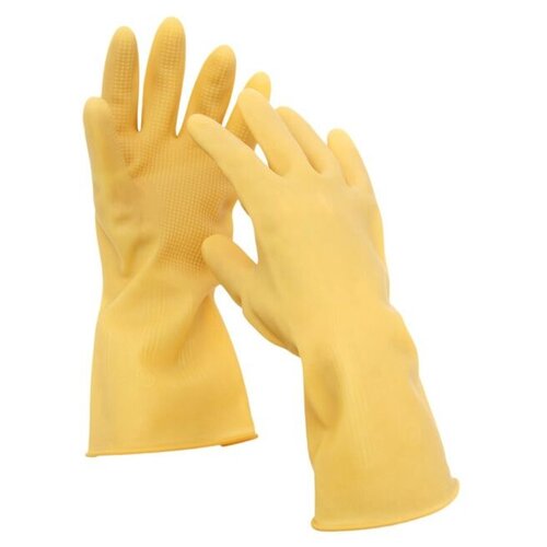 Перчатки Komfi Латексные Сверхпрочные, 1 пара, размер M, цвет желтый