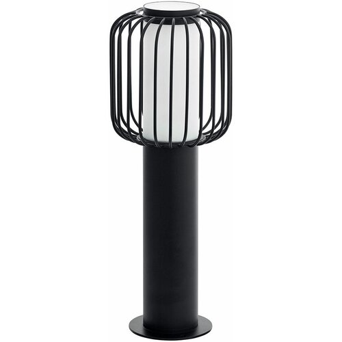 EGLO Уличный светильник Ravello 98723, E27, 28 Вт, цвет арматуры: черный, цвет плафона белый