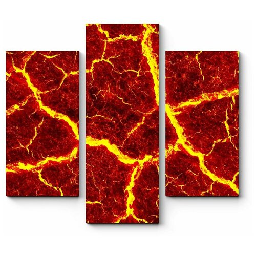 Модульная картина Горящая лава 60x54