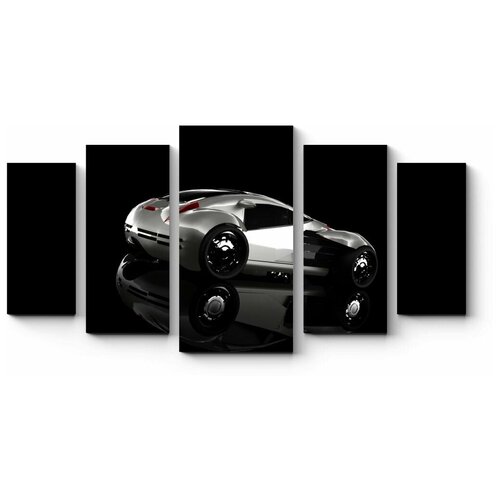 Модульная картина Концепт серебристого спортивного автомобиля170x94