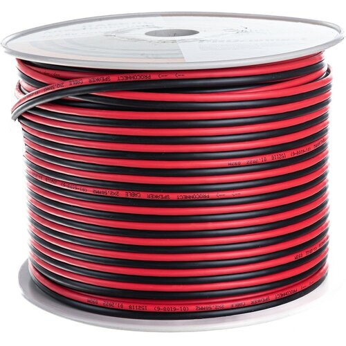 Акустический кабель PROconnect швпм 2х2,50 кв. мм, красно-черный, бухта 100 м 01-6108-6