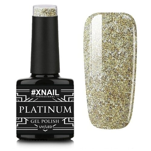 Гель лак XNAIL PROFESSIONAL Platinum жидкая фольга, для дизайна ногтей, 10 мл, № 14