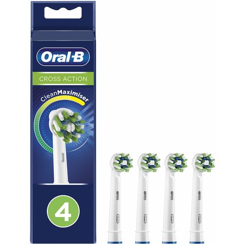 Насадки для электрической зубной щетки комплект 4 шт. ORAL-B (Орал-би) Cross Action EB50 /Квант продажи 1 ед./