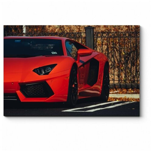 Модульная картина Красный Lamborghini Aventador 30x20