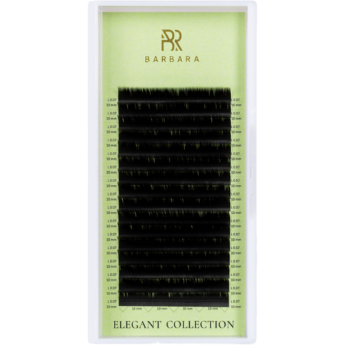 BARBARA Черные ресницы для наращивания Elegant mix 0,12 / D+ / 7-12 mm (16 линий ) / Ресницы Барбара микс 0.12 Д+ 7-12