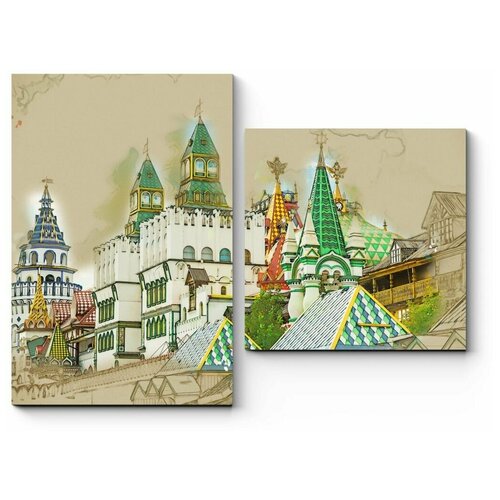 Модульная картина Измайловский Кремль , Москва 120x90