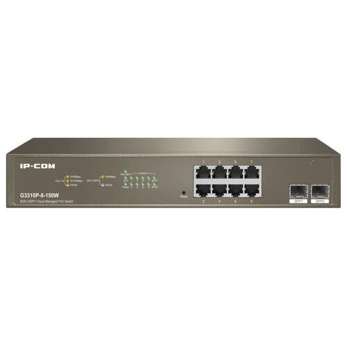 Коммутатор 8GE/2SFP POE MANAGED G3310P-8-150W IP-COM