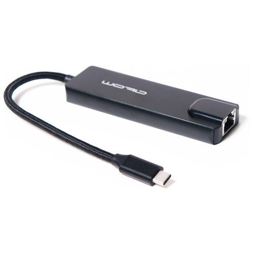 Оборудование для фото и видео Noname USB-HUB Type-C 3.1 - 2*USB А 3.0/HDMI/USB Type-C(зарядка)/RJ45, 0,15 м (шт/гн), черный
