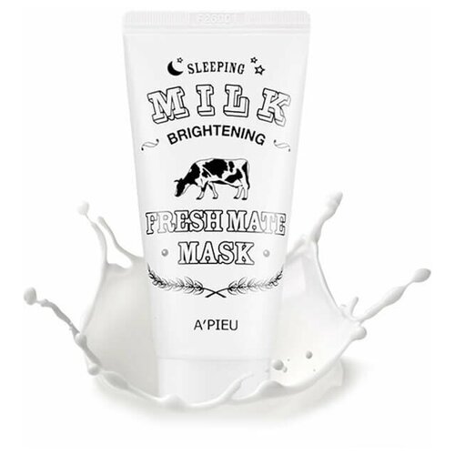Маска для лица и тела, Fresh Mate Sleeping Milk Brightening Mask, A'Pieu, 8806185745284