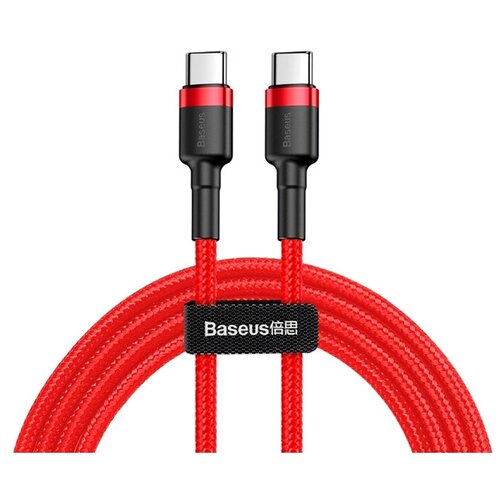 Кабель Baseus Cafule USB Type-C - USB Type-C, 1 м, 1 шт., красный