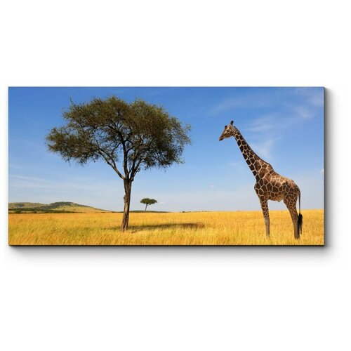 Модульная картина Одинокий африканский жираф 80x40