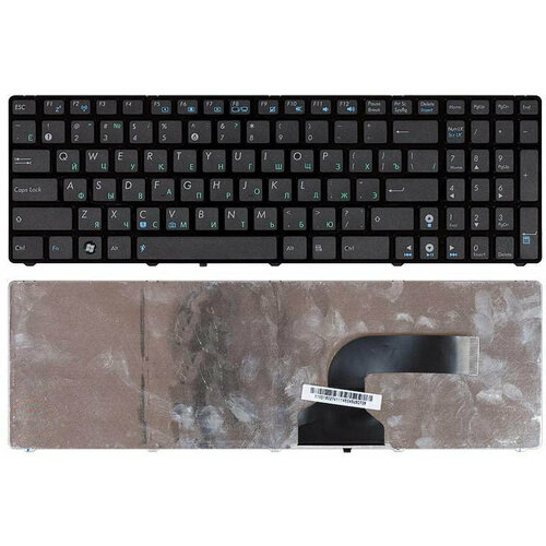 Клавиатура для Asus X77JV, русская, черная с рамкой, с маленькой кнопкой Enter