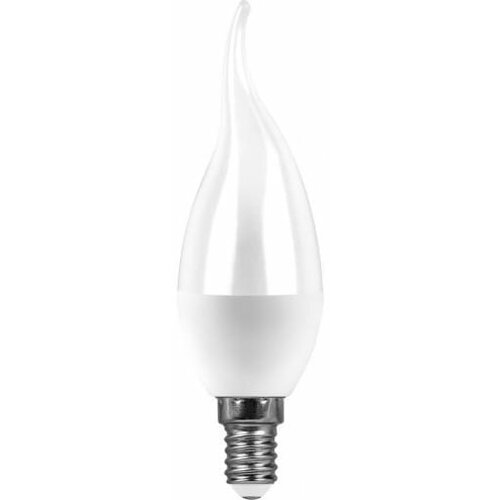 Лампа светодиодная LED 13вт Е14 белый матовая свеча на ветру (SBC3713) | код 55165 | SAFFIT (2шт. в упак.)