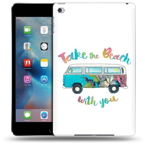 Чехол задняя-панель-накладка-бампер MyPads Хиппи автобус для iPad mini 4 7.9 (2015)-A1538/A1550 противоударный