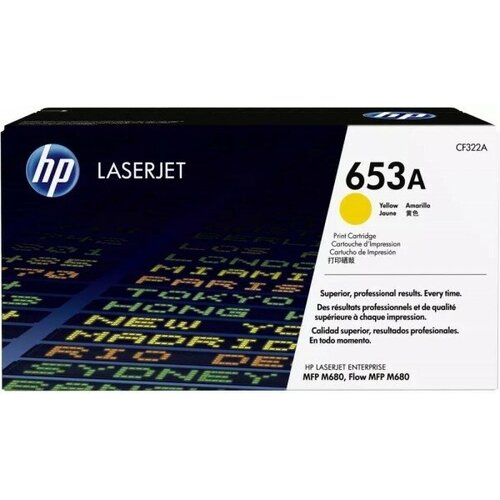 Картридж для лазерных принтеров/МФУ HP 653A желтый CLJ Ent M651n/M651dn/M651xh/M680dn/M680f CF322AC