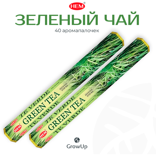 Палочки ароматические благовония ХЕМ HEM Зеленый чай Green Tea, 2 упаковки, 40 шт.