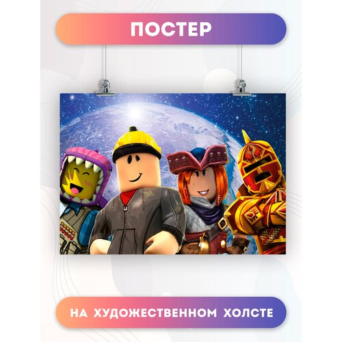 Постер на холсте Роблокс Roblox игра (3) 60х80 см