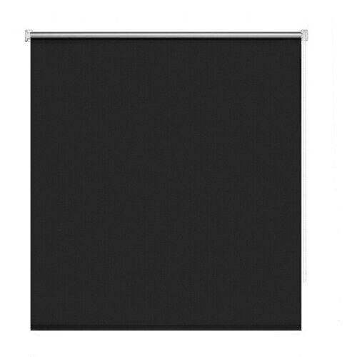 Штора рулонная Блэкаут Плайн Черный 80x160 см