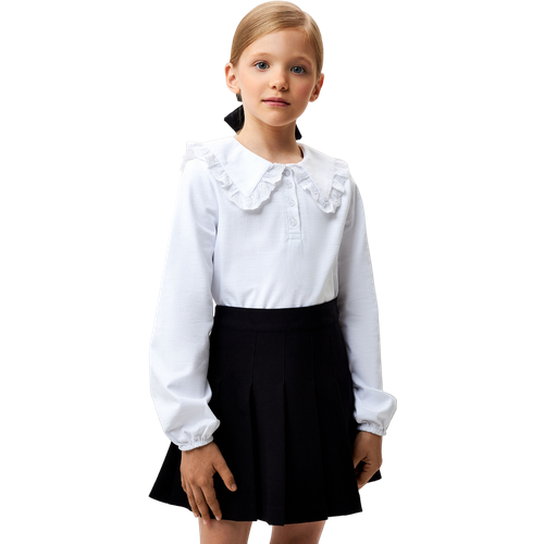 Школьная блуза Sela, размер 140, белый