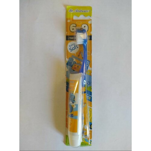 Набор для детей, зубная щетка + паста (в одной упаковке)