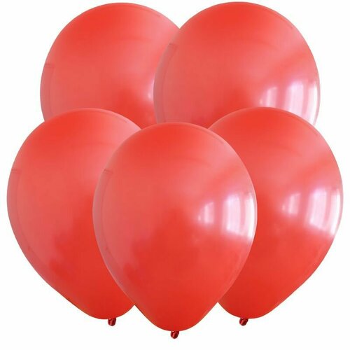 Набор воздушных шаров Красный, Пастель / Red 5 дюймов (12,5 см), 100 штук, Веселуха