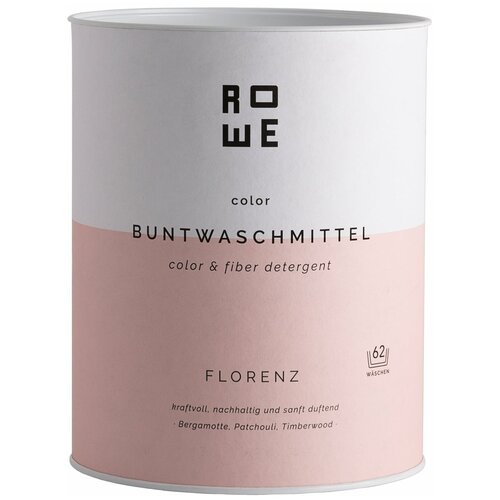ROWE Биоразлагаемый гипоаллергенный концентрированный порошок для стирки цветного белья color Buntwaschmittel Florenz, 2,4 кг