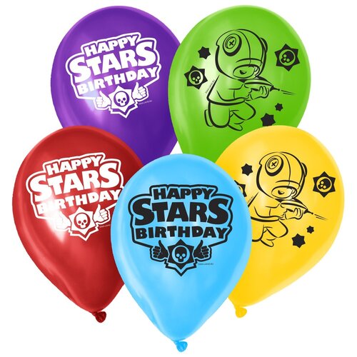 Набор воздушных шаров Страна Карнавалия Happy Stars, разноцветный, 25 шт.